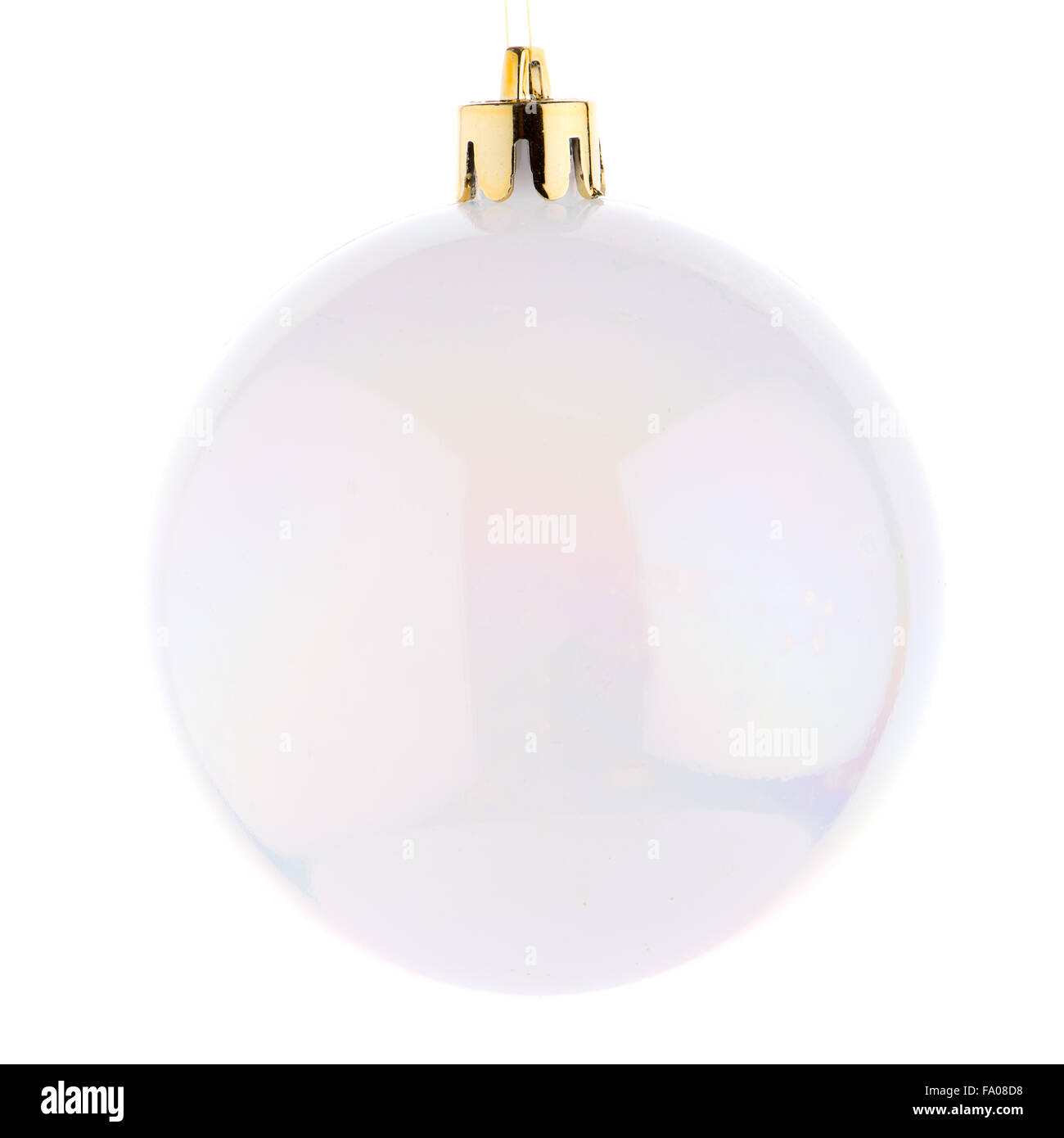 White Christmas bauble on white background Stock Photo - Alamy