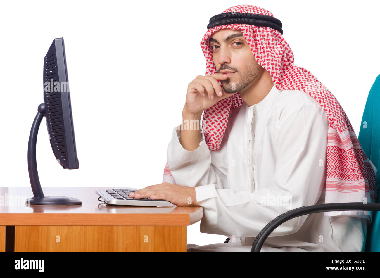 Arab man working in the office Stock Photo - Alamy