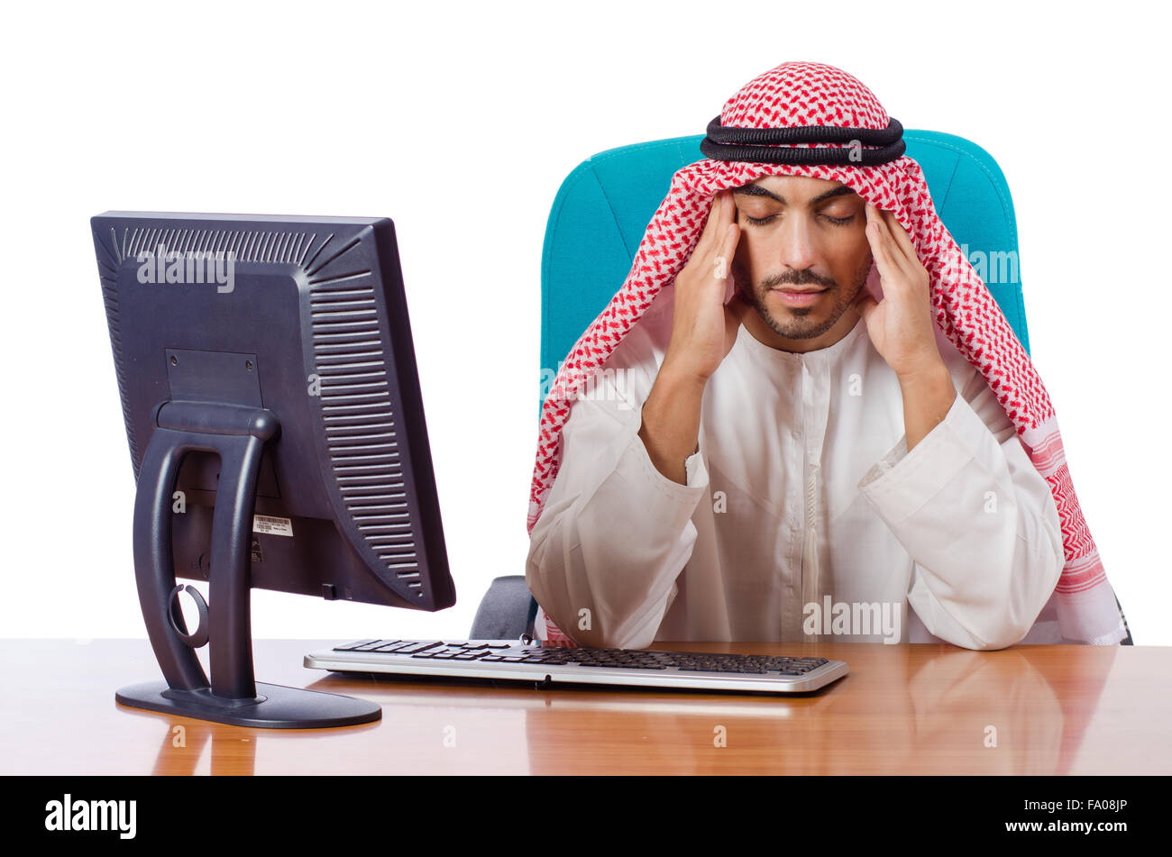 Arab man working in the office Stock Photo - Alamy