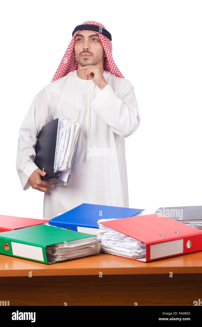 Arab man working in the office Stock Photo - Alamy