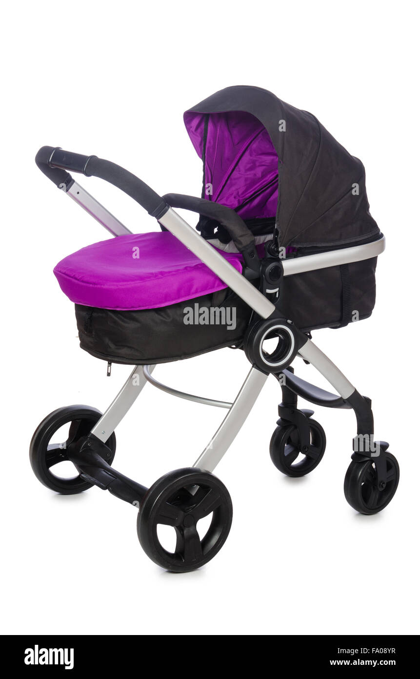 Child pram isolated on the white background Stock Photo - Alamy