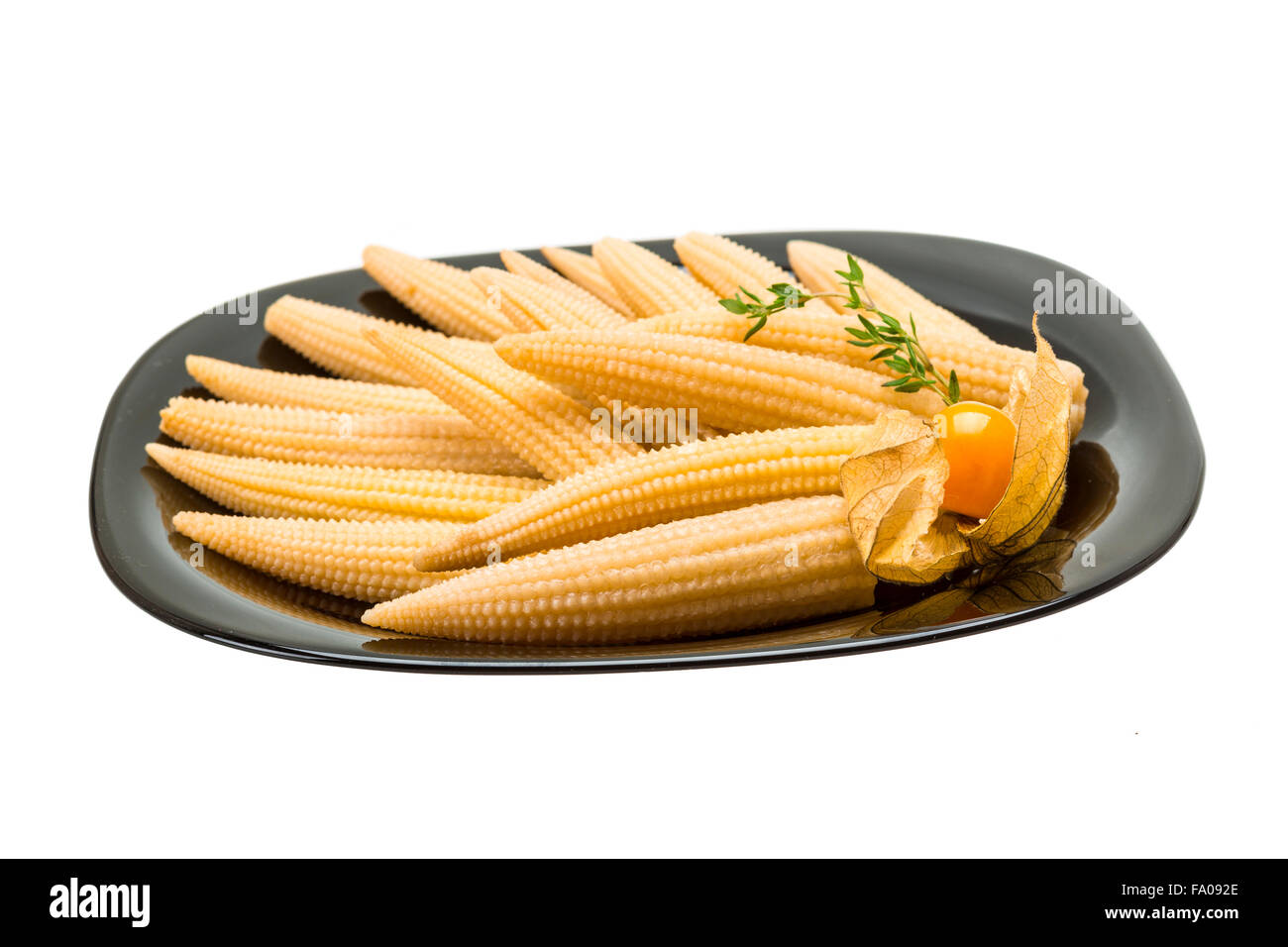 Baby corn isolated Stock Photo - Alamy