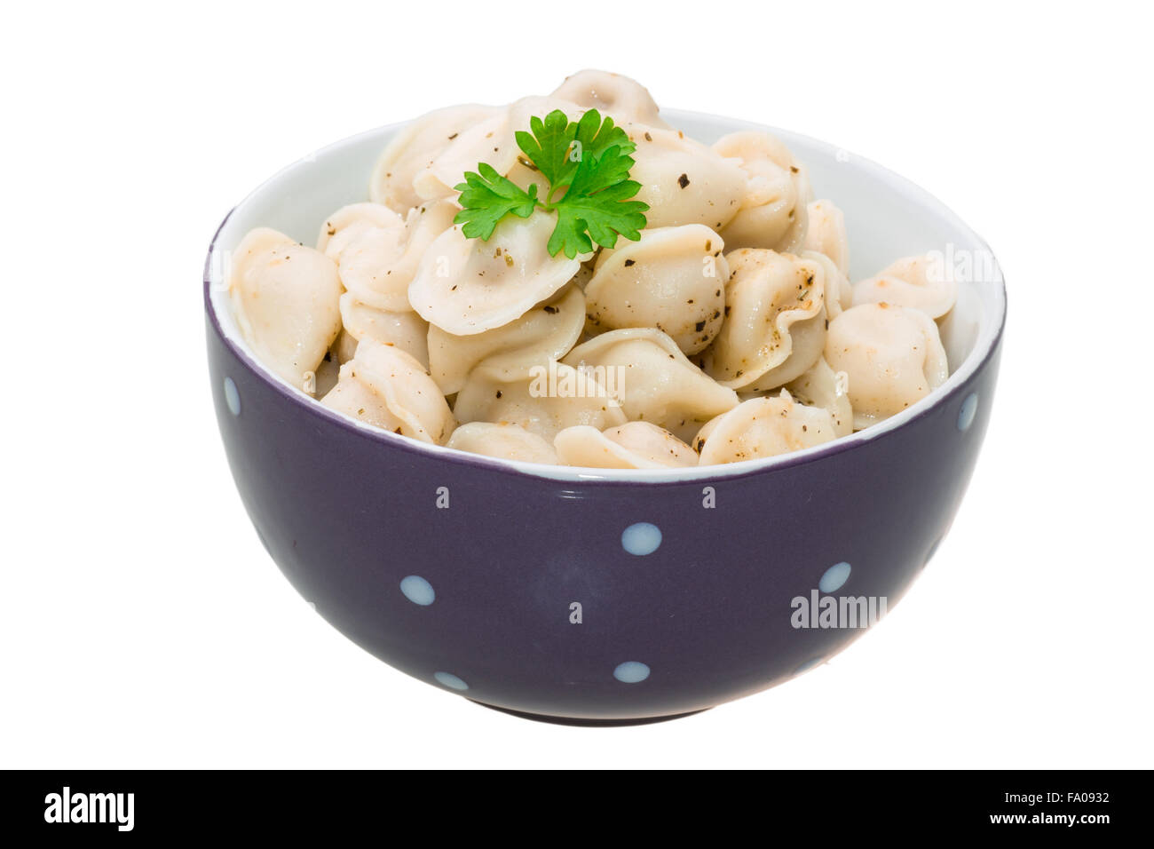Russian dumplings with parsley Stock Photo - Alamy