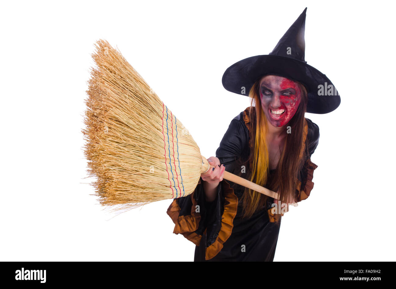 Scary witch in halloween concept Stock Photo - Alamy