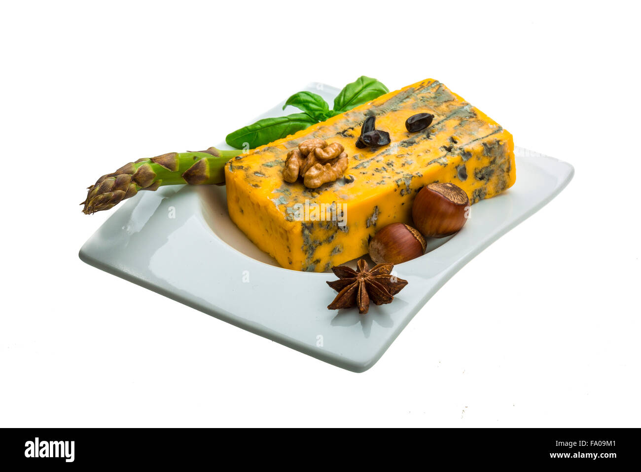 Gold cheese with mould Stock Photo - Alamy