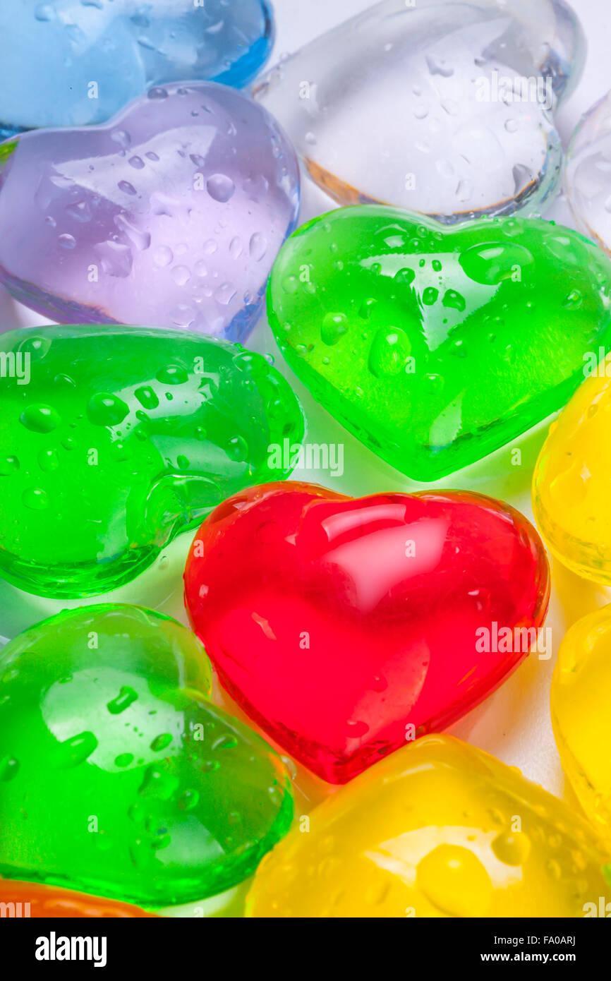 Photo of multi-colored hearts Stock Photo - Alamy