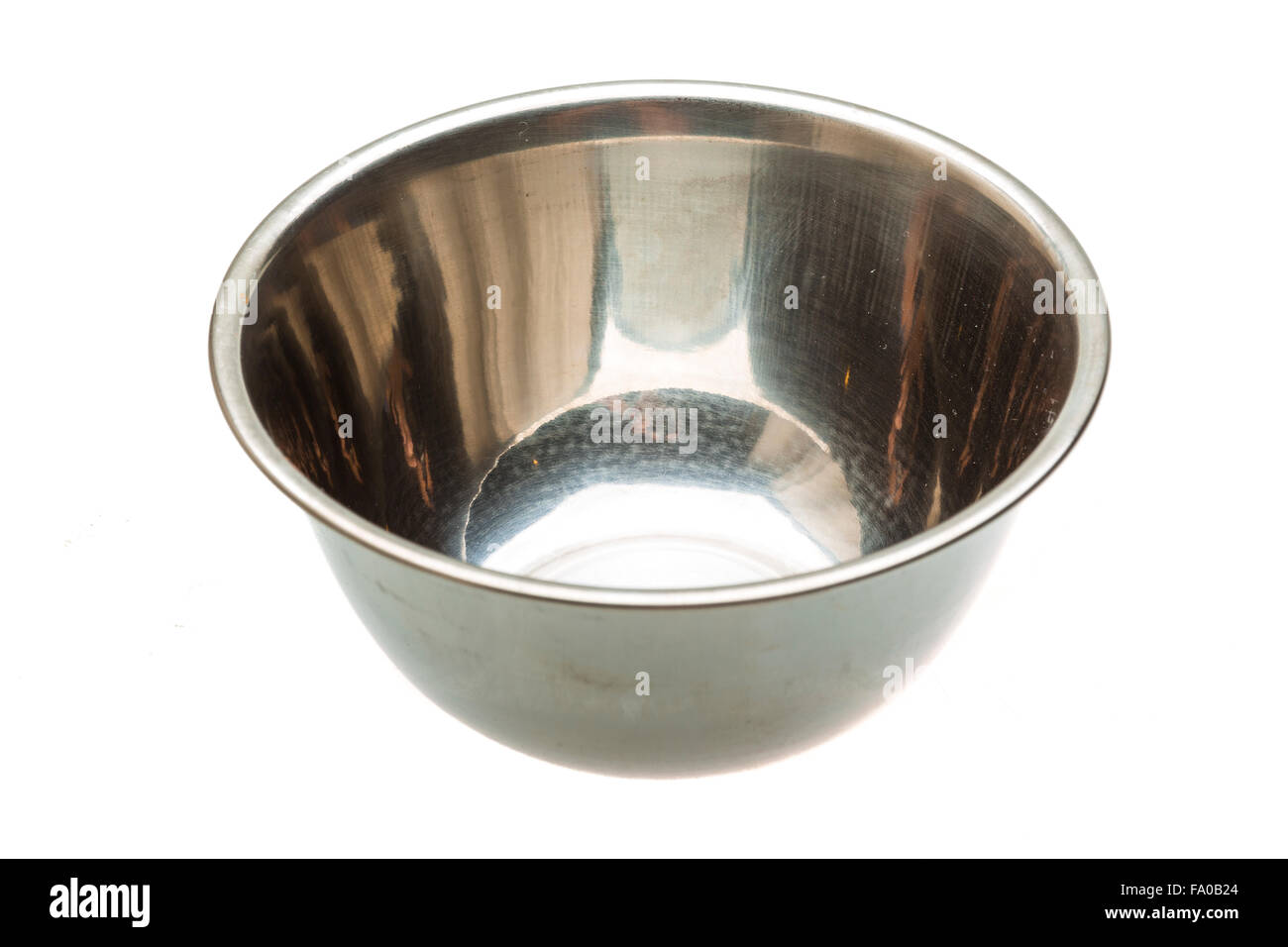 Metal bowl isolated Stock Photo - Alamy