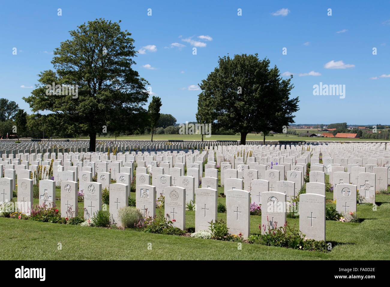 Tyne Cot World War One Cemetery, the largest British War cemetery in ...