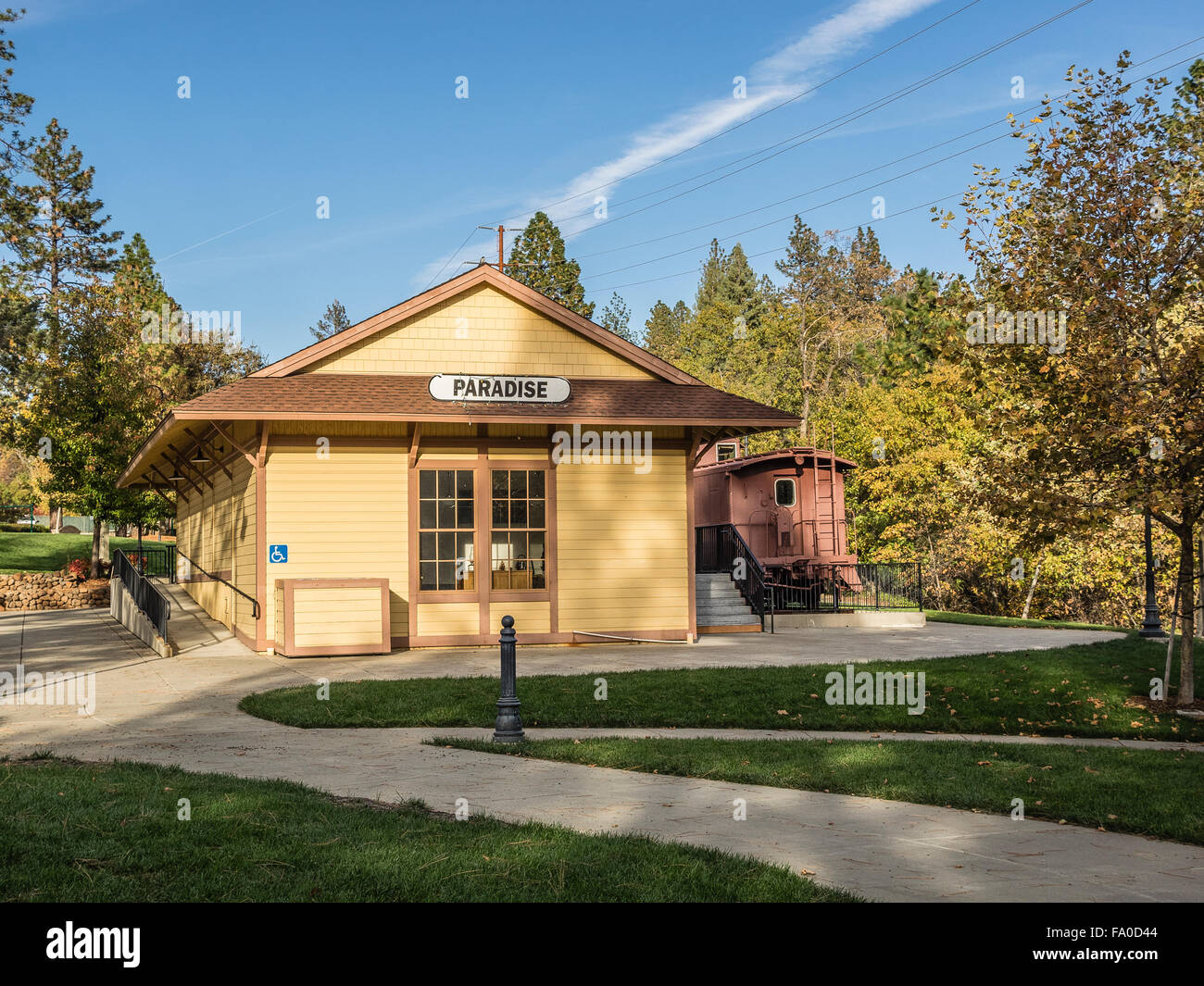 The Paradise California Depot Museum, a historical railroad station ...