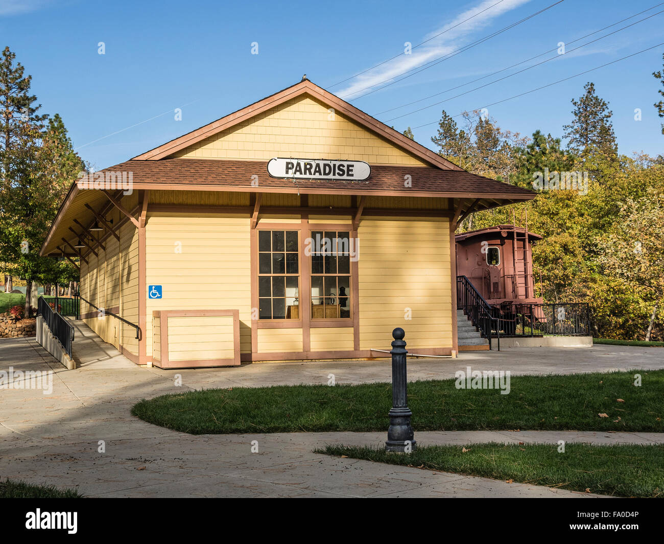 The Paradise California Depot Museum, a historical railroad station ...