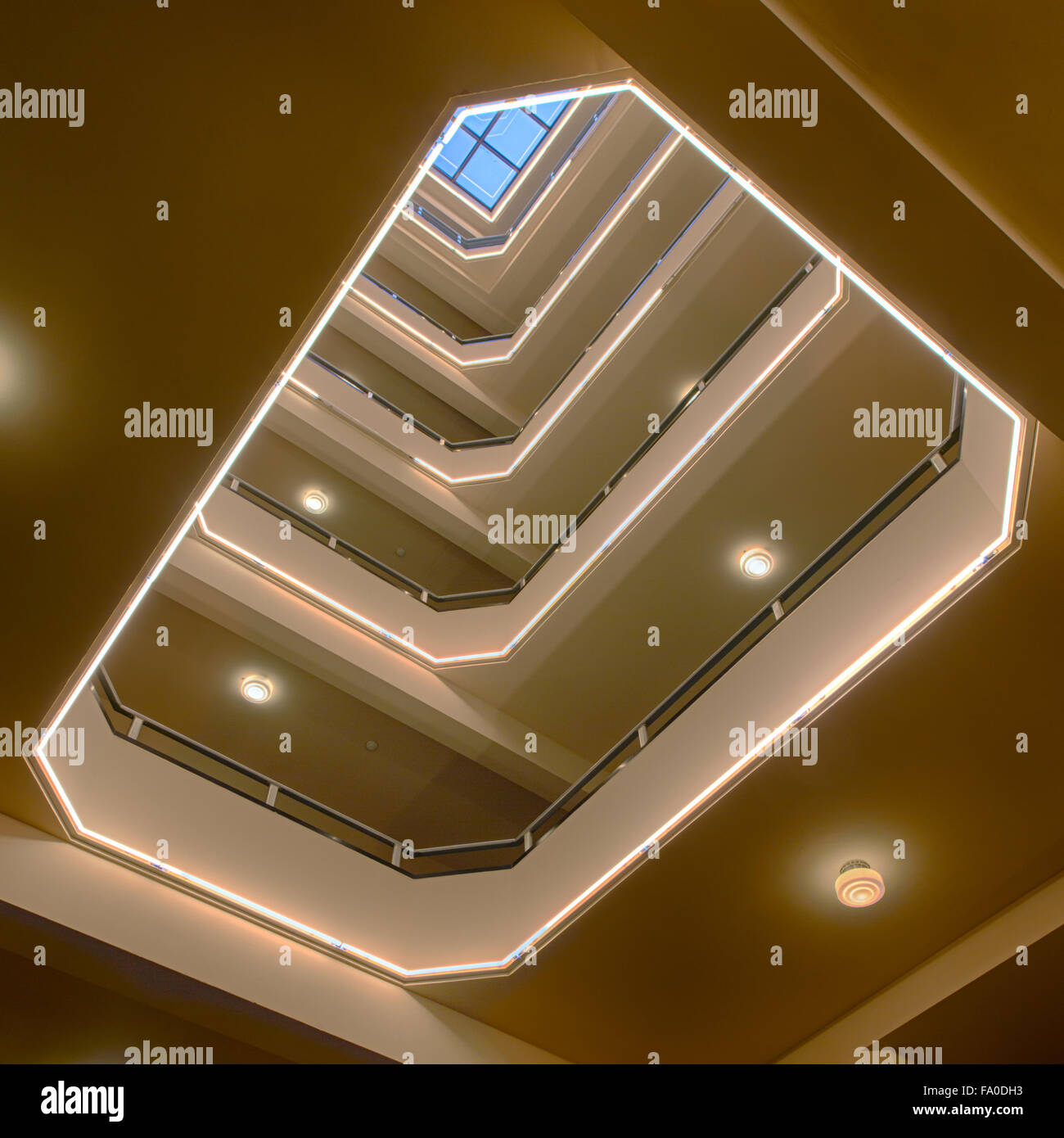 Stair in the famous Flagey Building (the former house of the Radio ...