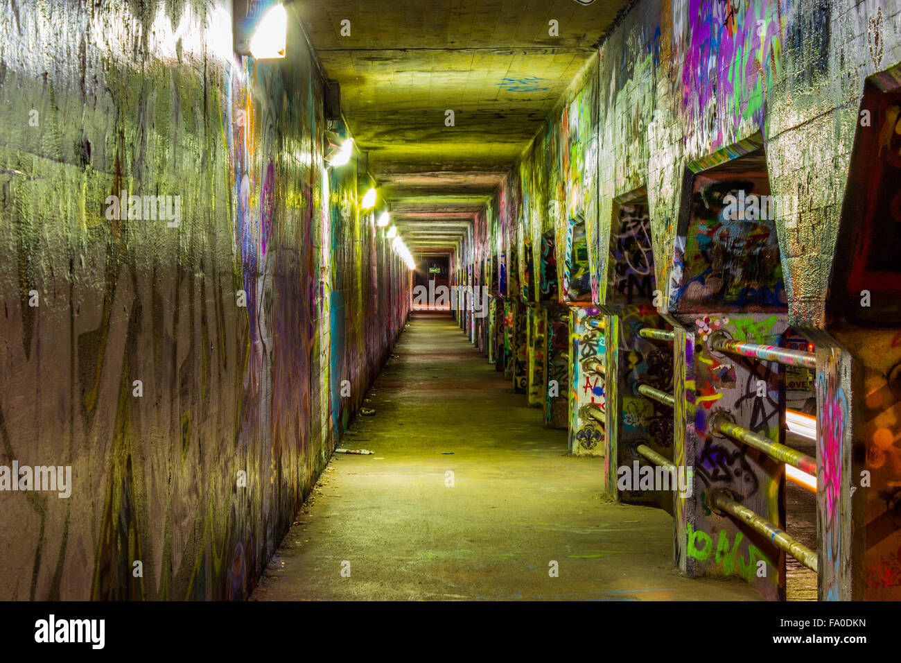 Graffiti on the walls of Krog Street Tunnel in Atlanta, Georgia Stock ...