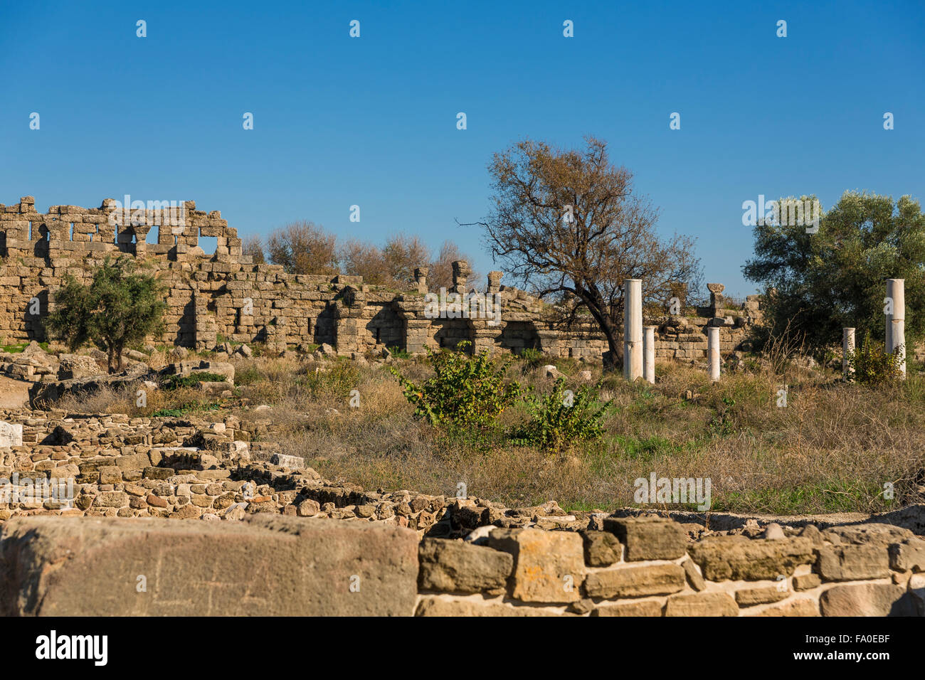 Ruins in Side, Turkey Stock Photo - Alamy