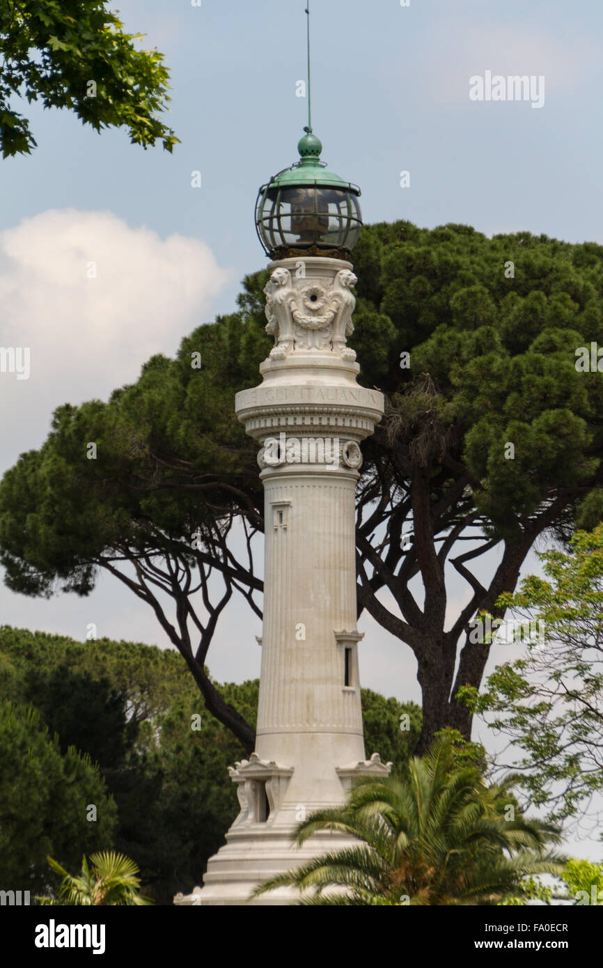 small lighthouse between the trees in Rome, Italy Stock Photo - Alamy