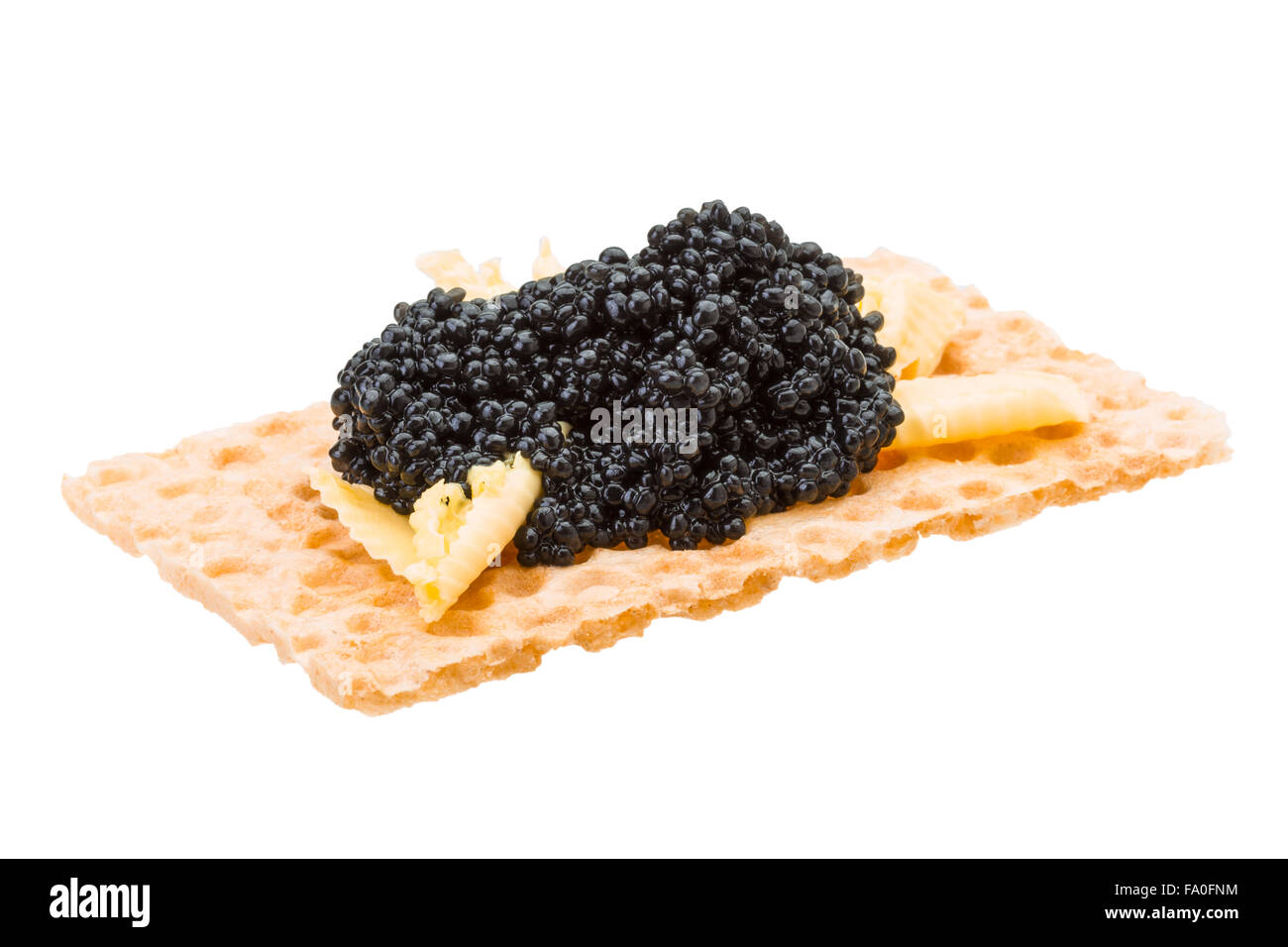 Toast with black caviar Stock Photo - Alamy