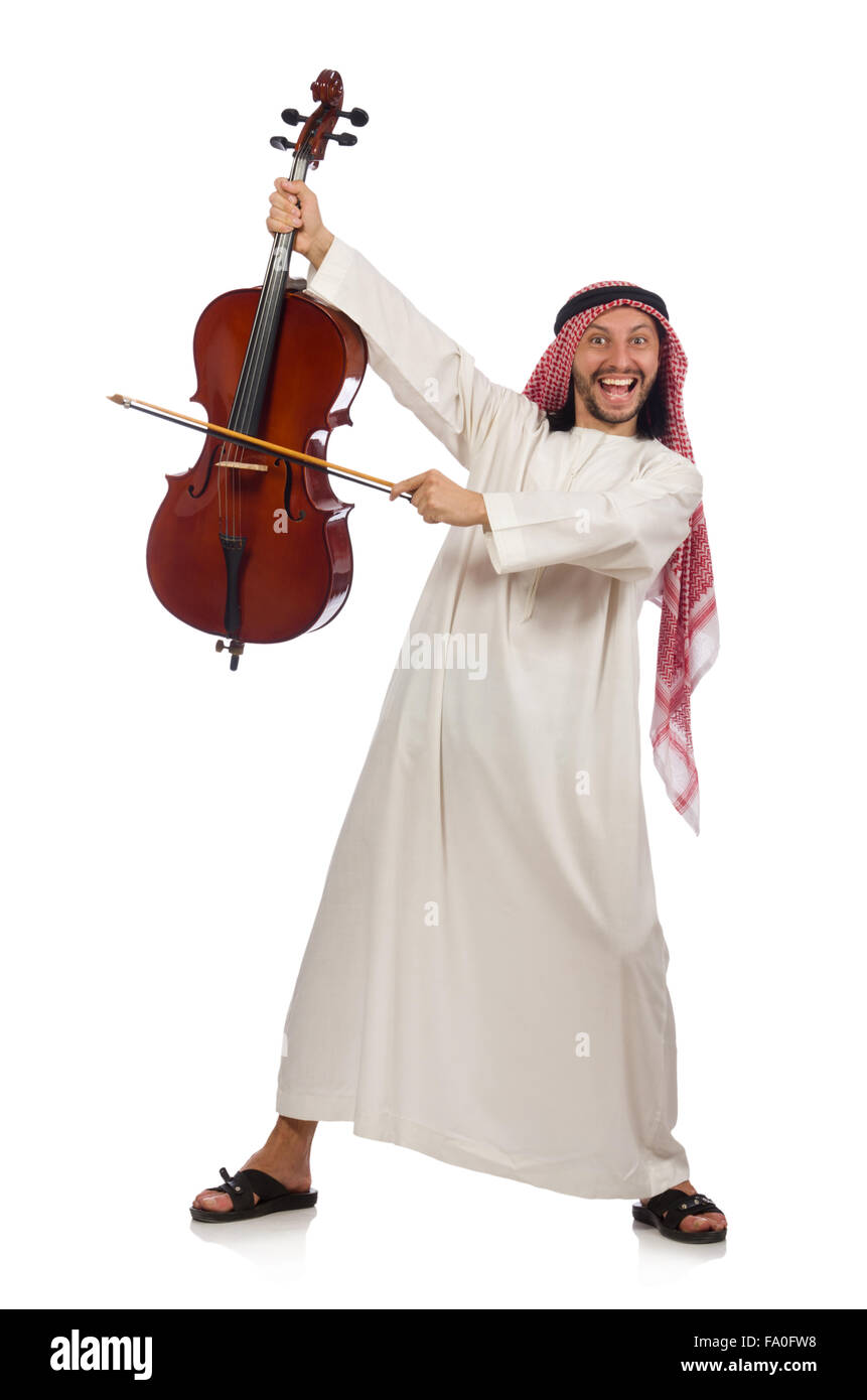 Arab man playing musical instrument Stock Photo - Alamy