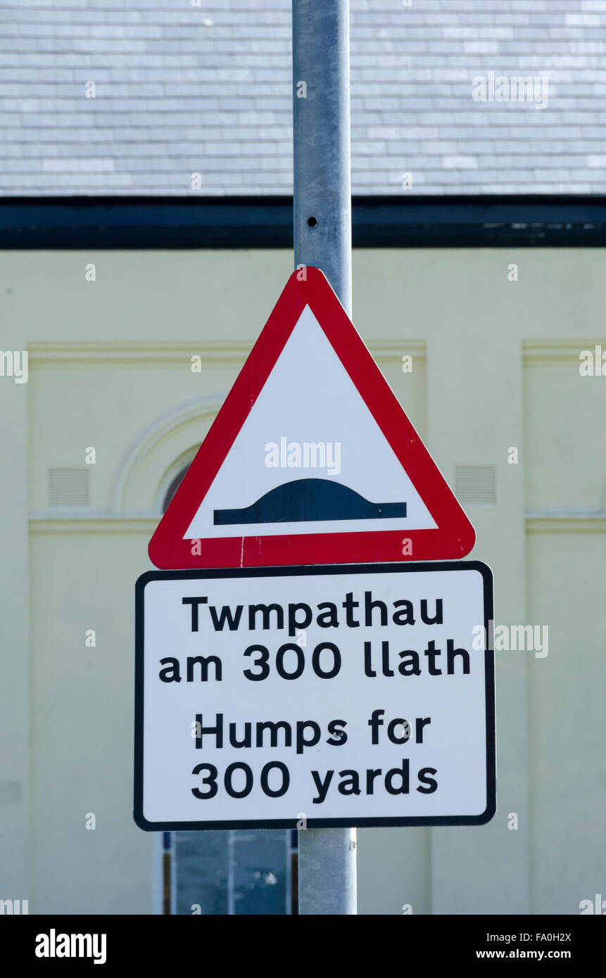 Welsh sign humps hi-res stock photography and images - Alamy