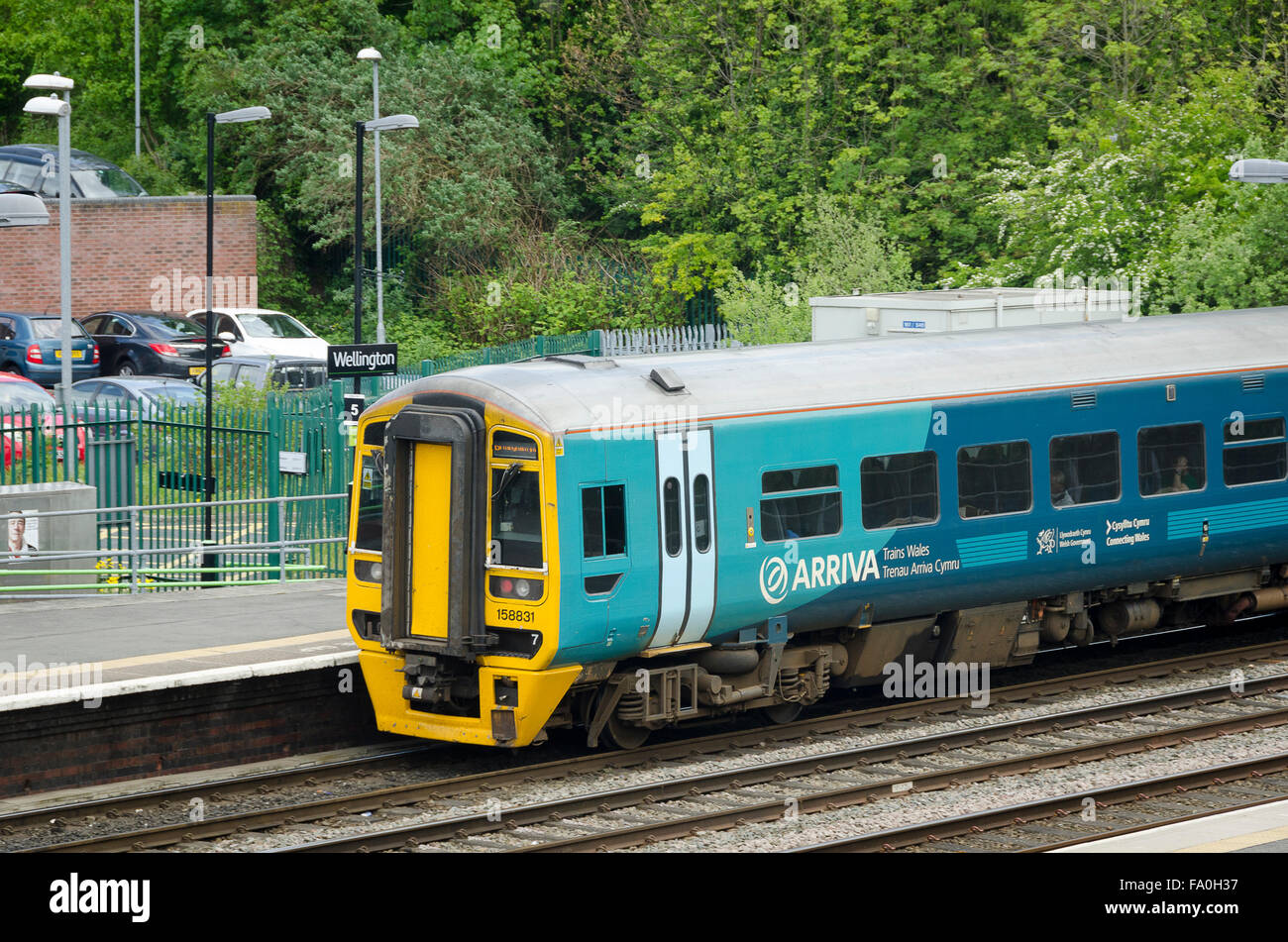 Arriva train at Wellington Station, Shropshire, England Stock Photo - Alamy