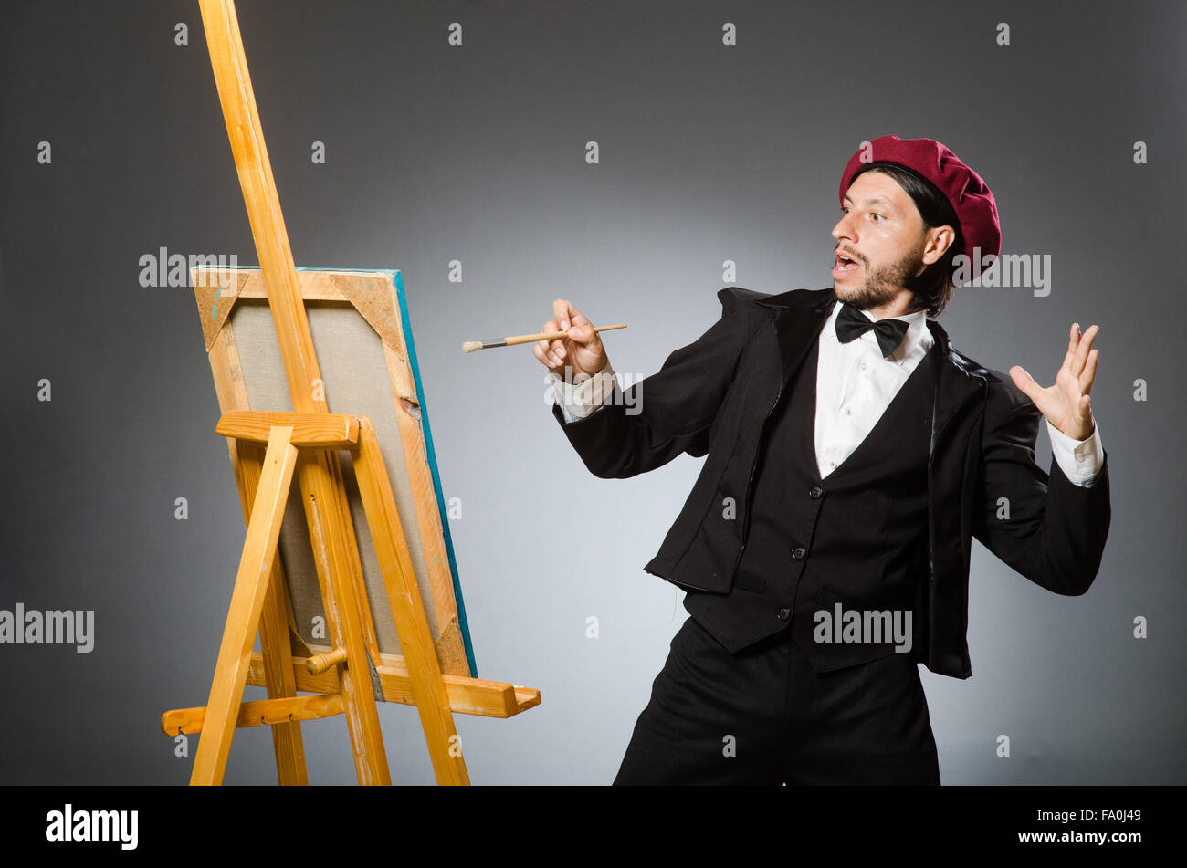 Man artist in art concept Stock Photo - Alamy