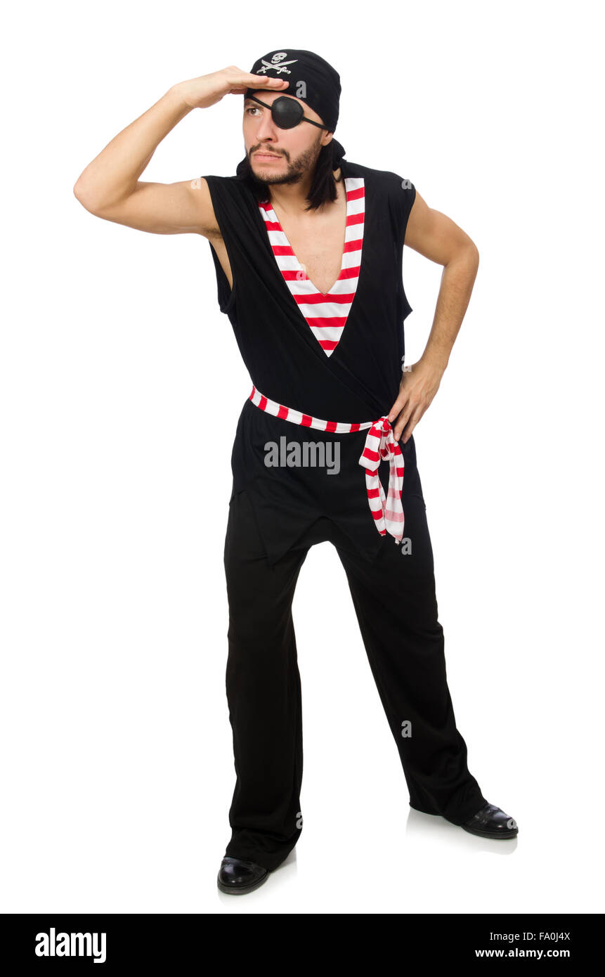 Man pirate isolated on the white background Stock Photo - Alamy