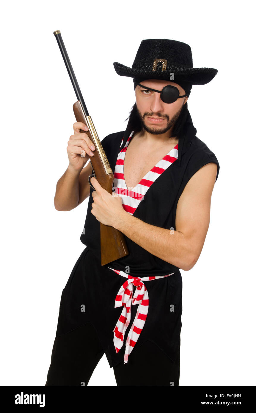 Man pirate isolated on the white background Stock Photo - Alamy