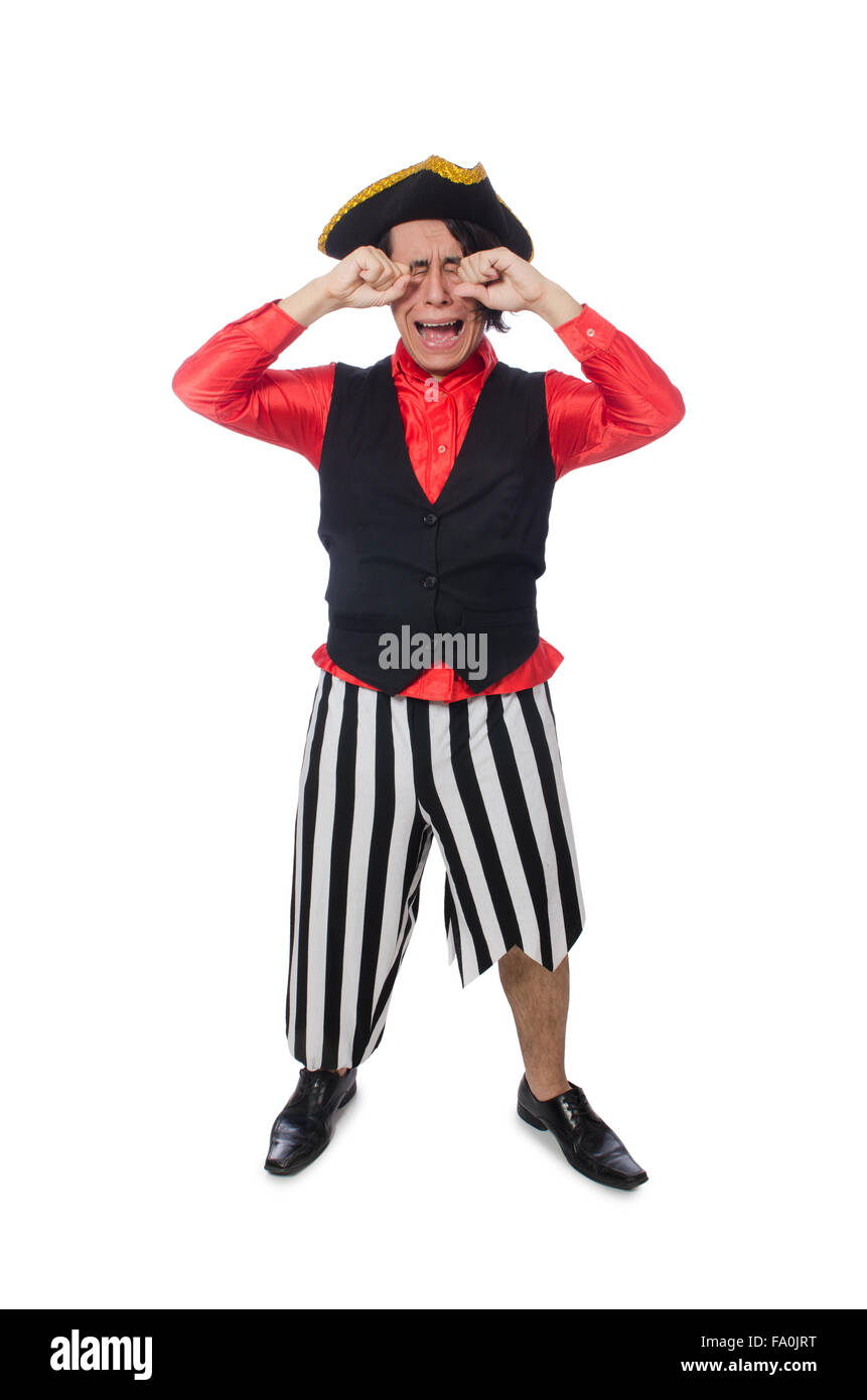 Funny pirate isolated on the white Stock Photo - Alamy