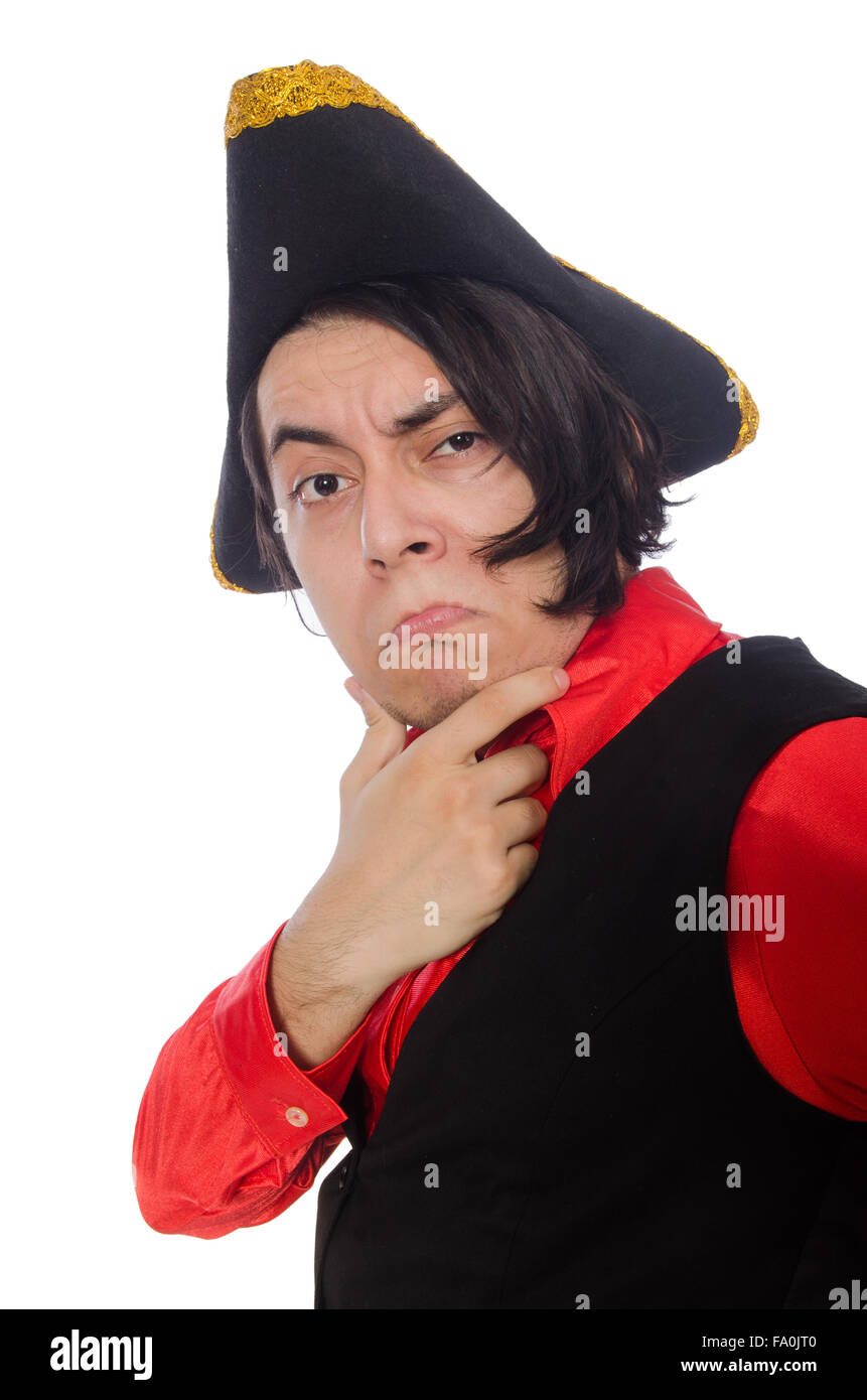 Funny pirate isolated on the white Stock Photo - Alamy