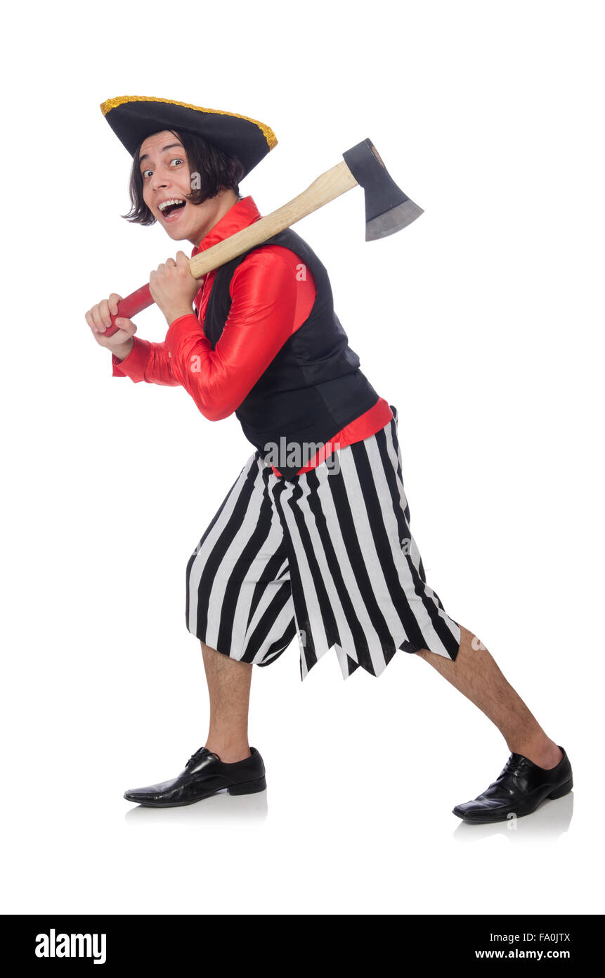 Funny pirate isolated on the white Stock Photo - Alamy