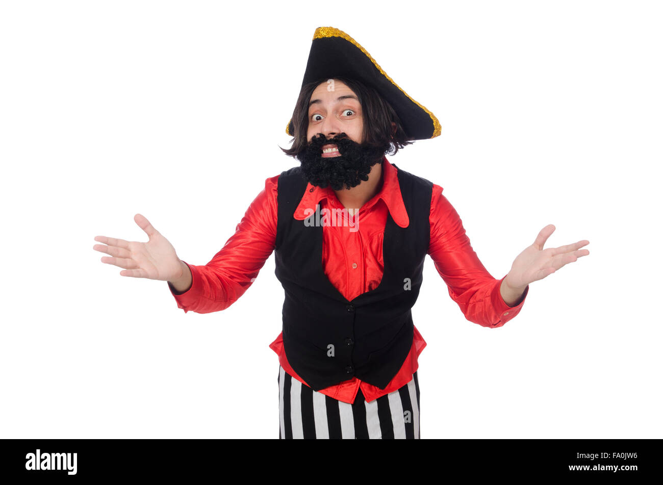 Funny pirate isolated on the white Stock Photo - Alamy
