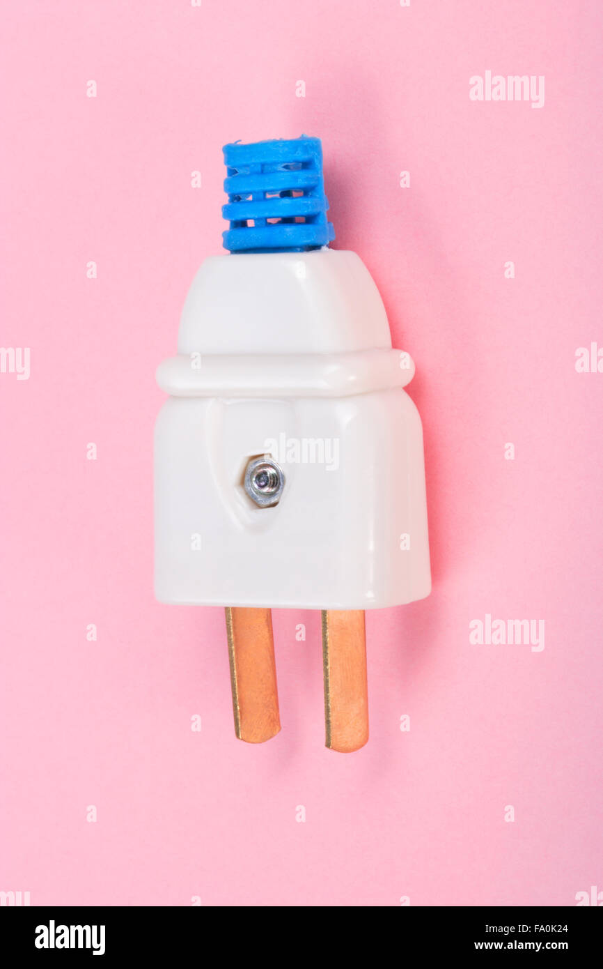 American Outlet Plug on pink background Stock Photo - Alamy