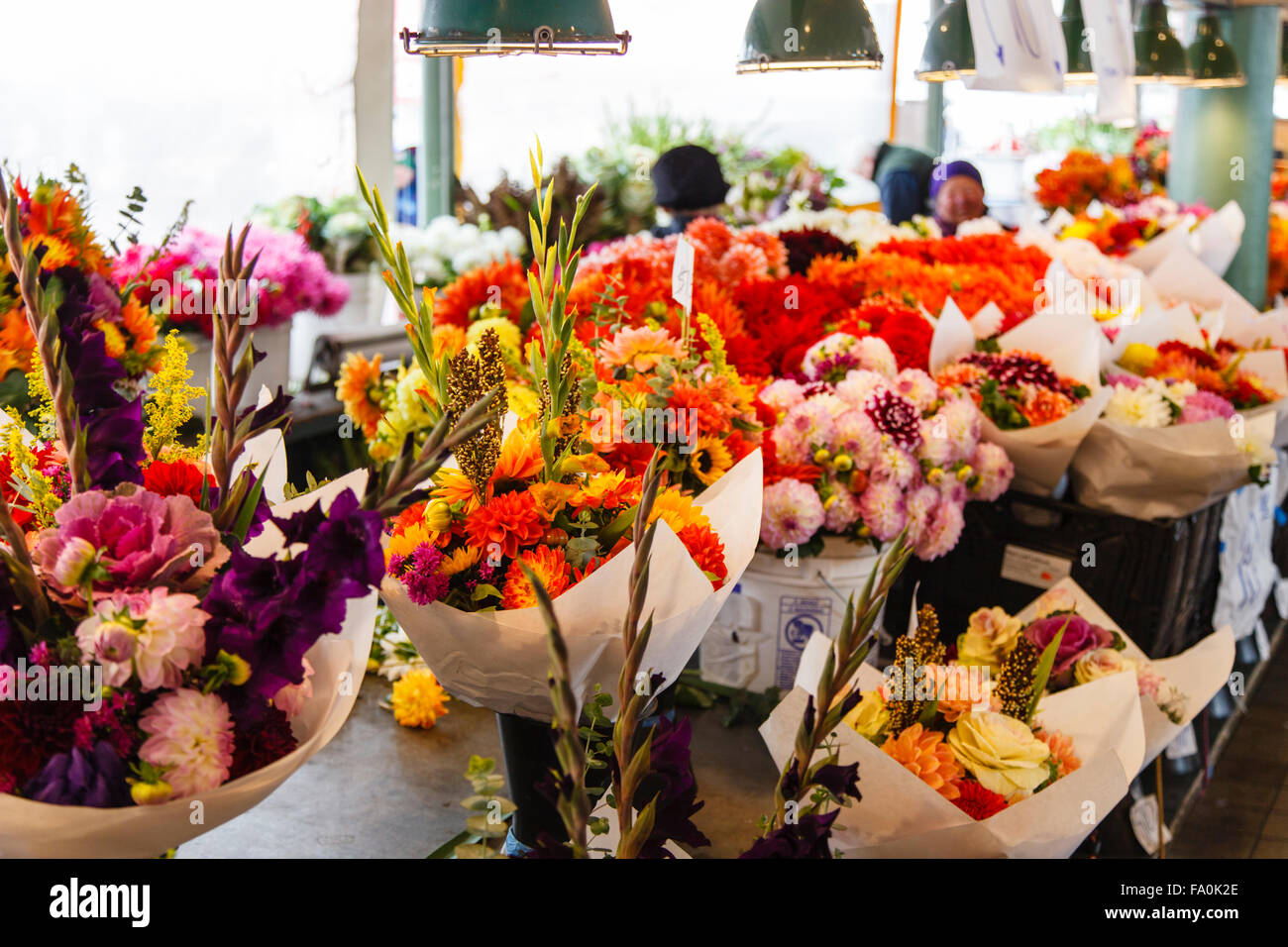 Flowers in the Pike Place Market Seattle Washington USA Stock Photo - Alamy