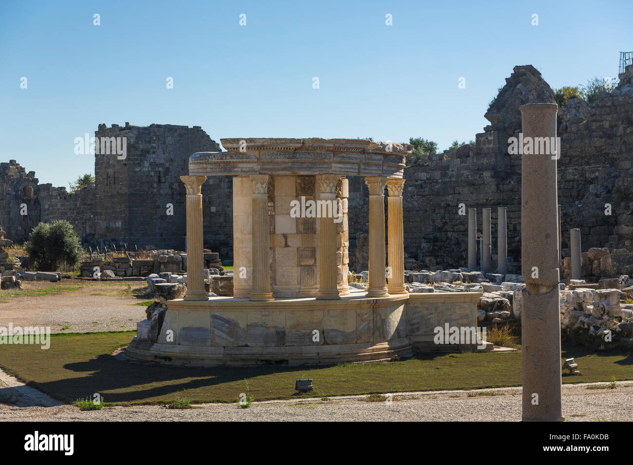 Ruins in Side, Turkey Stock Photo - Alamy