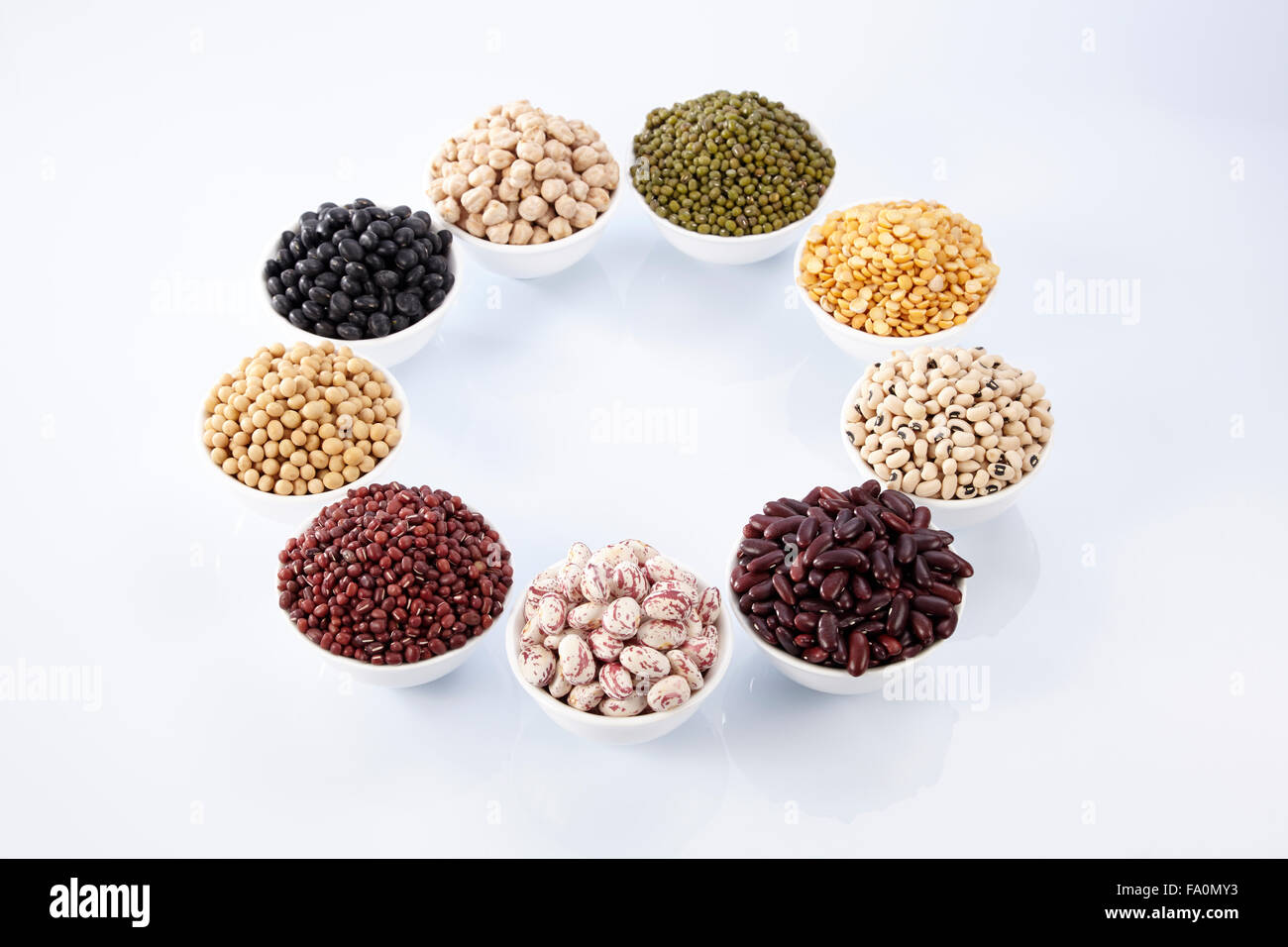 different legumes - lentils, beans and peas Stock Photo - Alamy