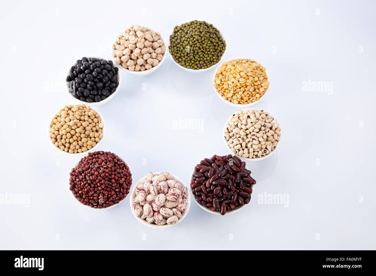 different legumes - lentils, beans and peas Stock Photo - Alamy