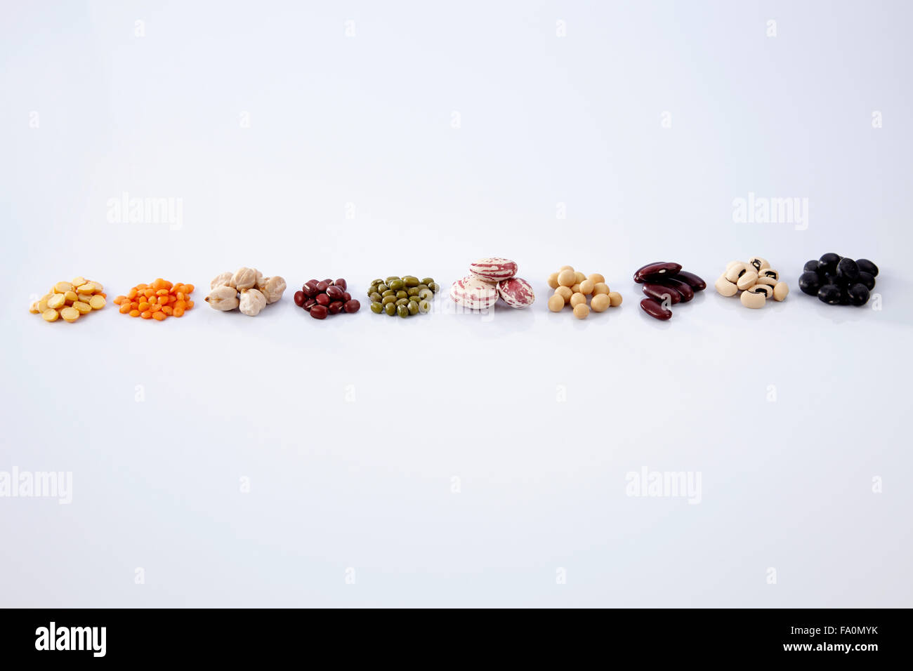 different legumes - lentils, beans and peas Stock Photo - Alamy