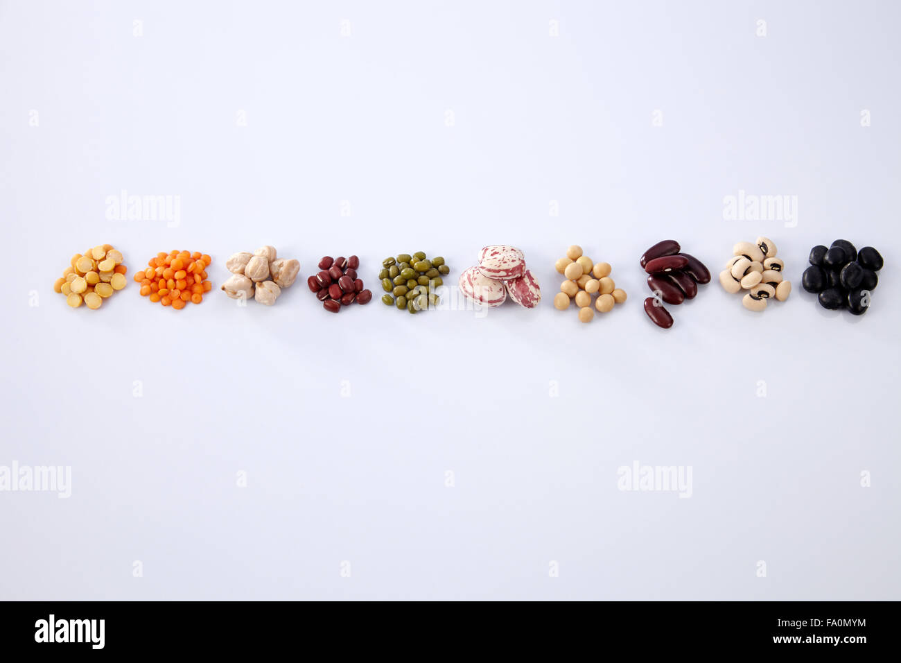 different legumes - lentils, beans and peas Stock Photo - Alamy
