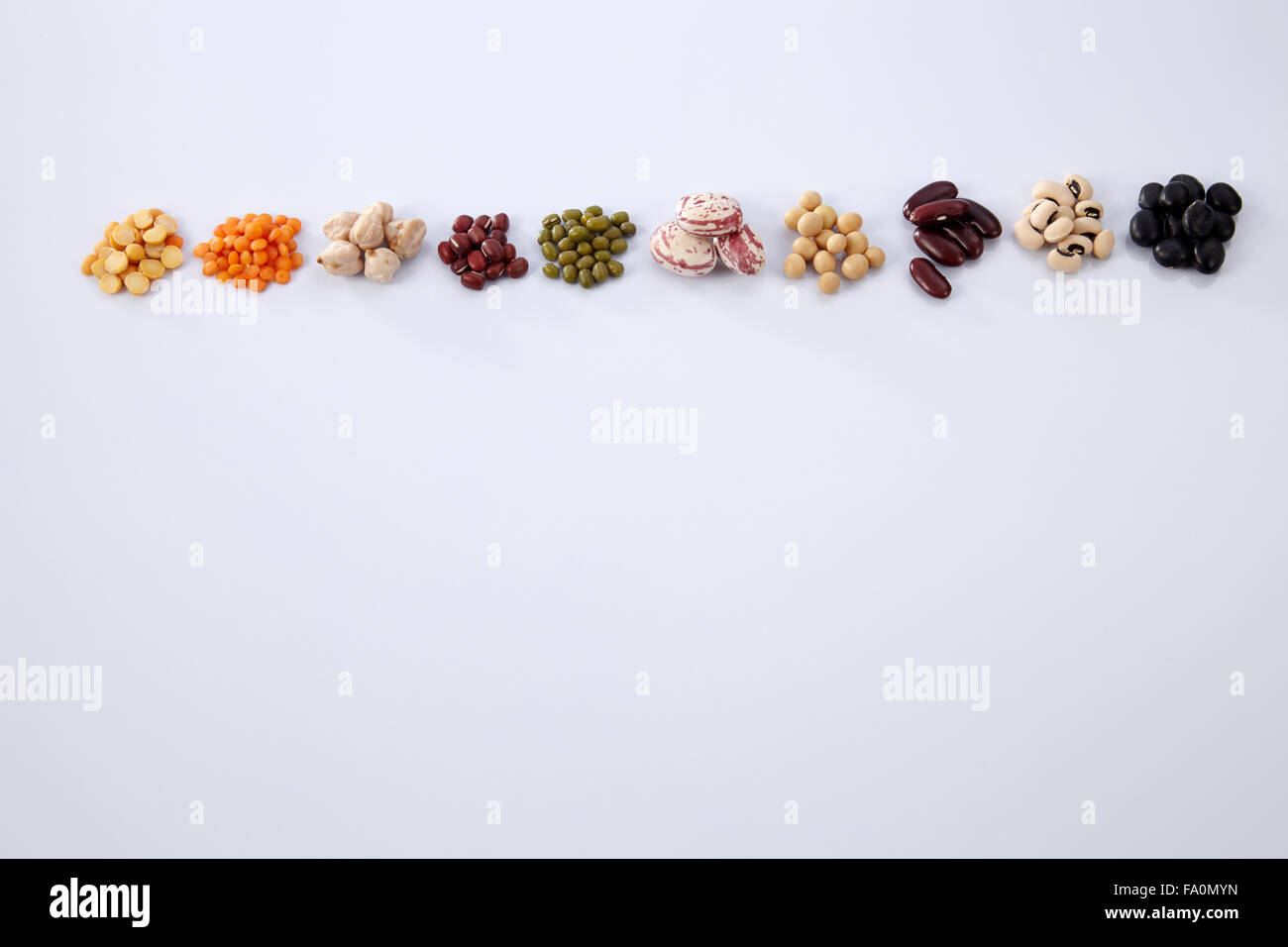 different legumes - lentils, beans and peas Stock Photo - Alamy