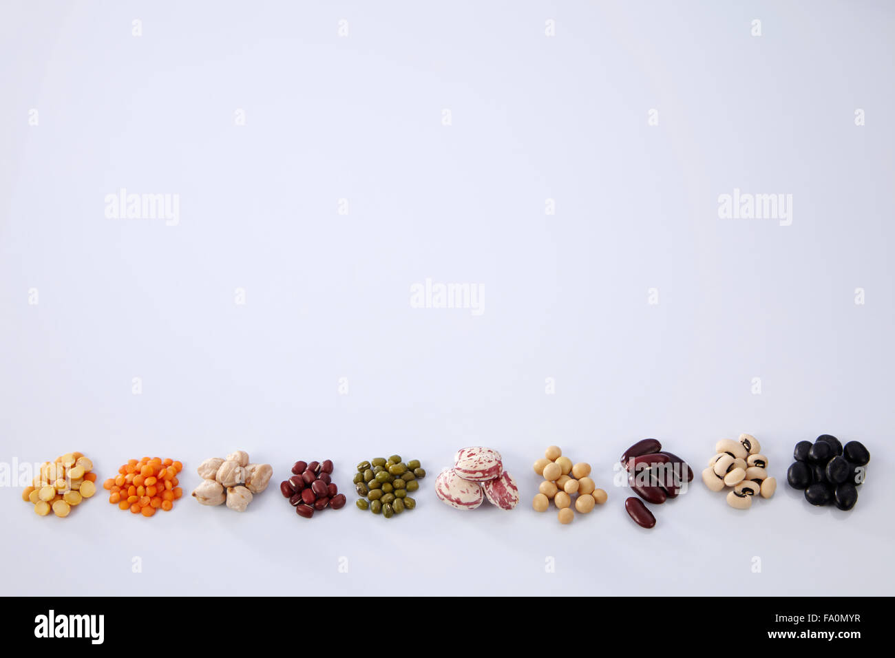 different legumes - lentils, beans and peas Stock Photo - Alamy