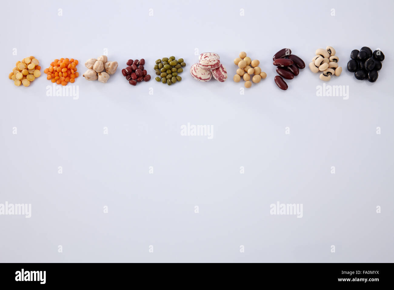 different legumes - lentils, beans and peas Stock Photo - Alamy