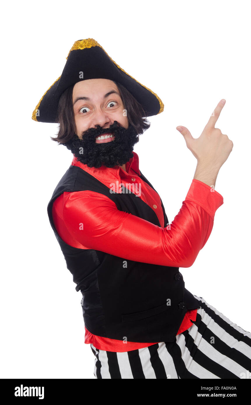 Funny pirate isolated on the white Stock Photo - Alamy