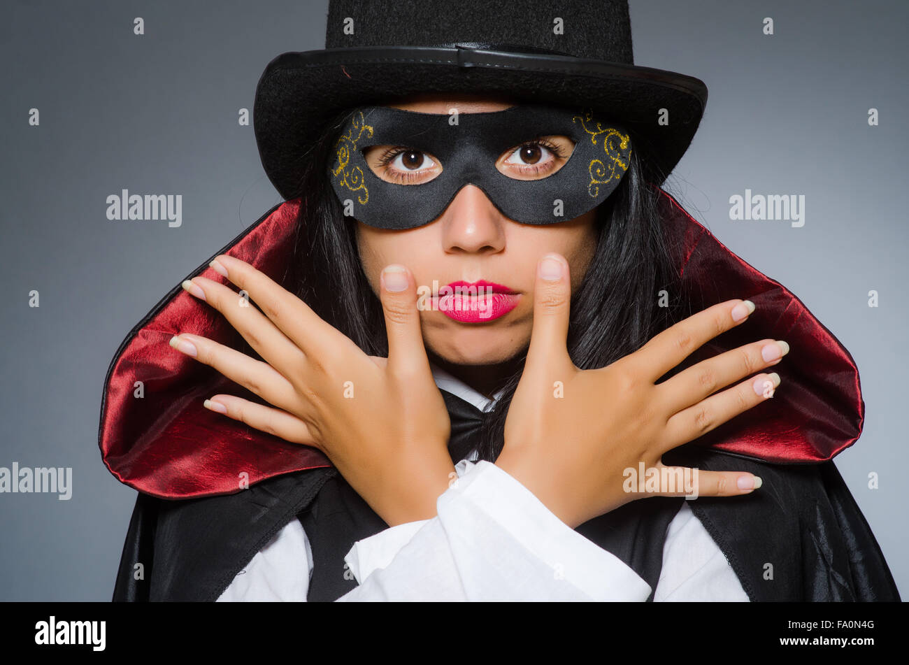 Woman magician in funny concept Stock Photo - Alamy