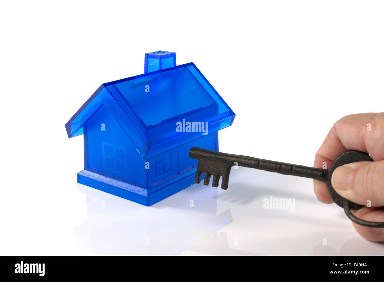 human male hand holding keys for house isolated on white background ...