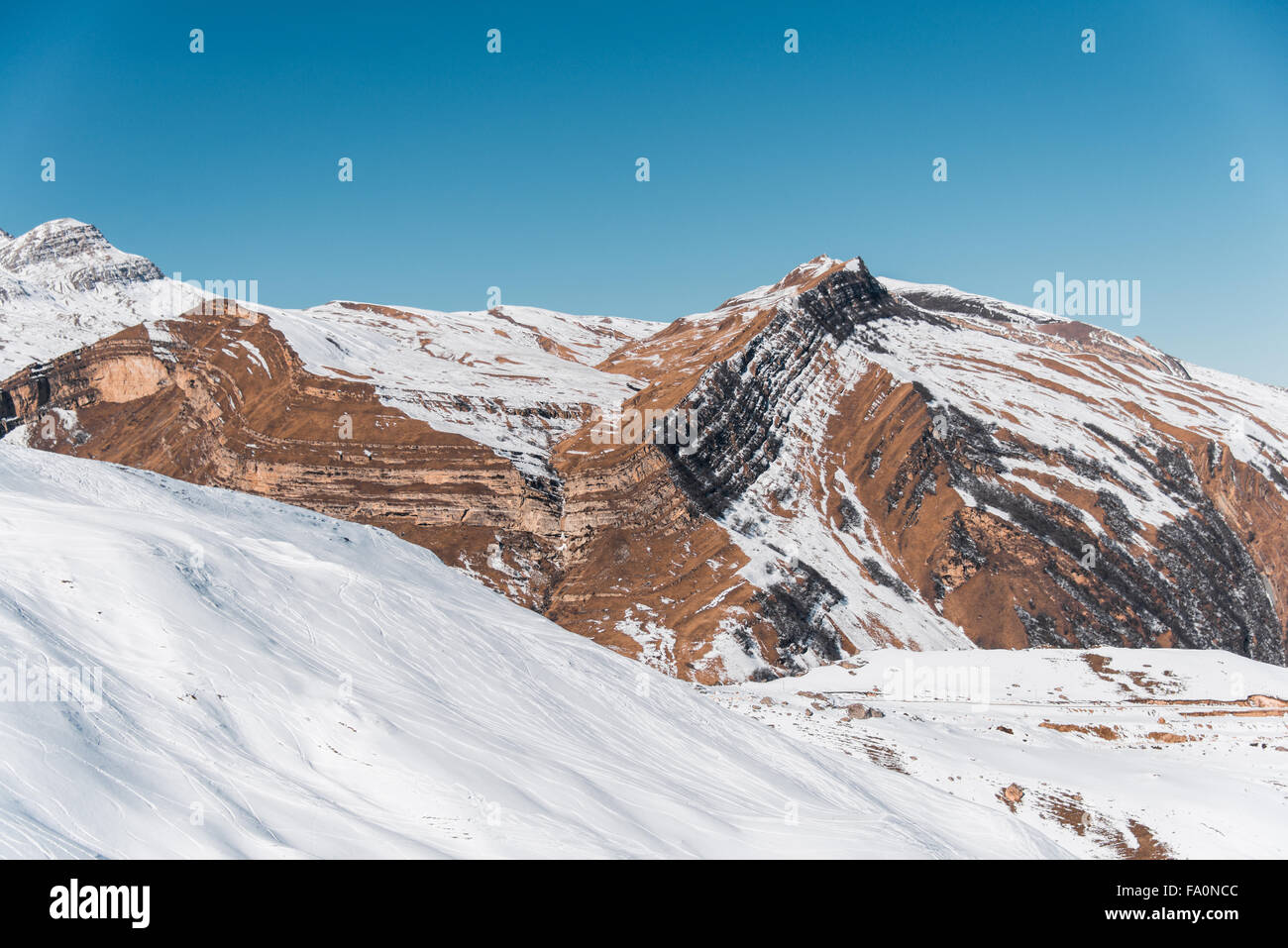 Winter mountains in Gusar region of Azerbaijan Stock Photo - Alamy