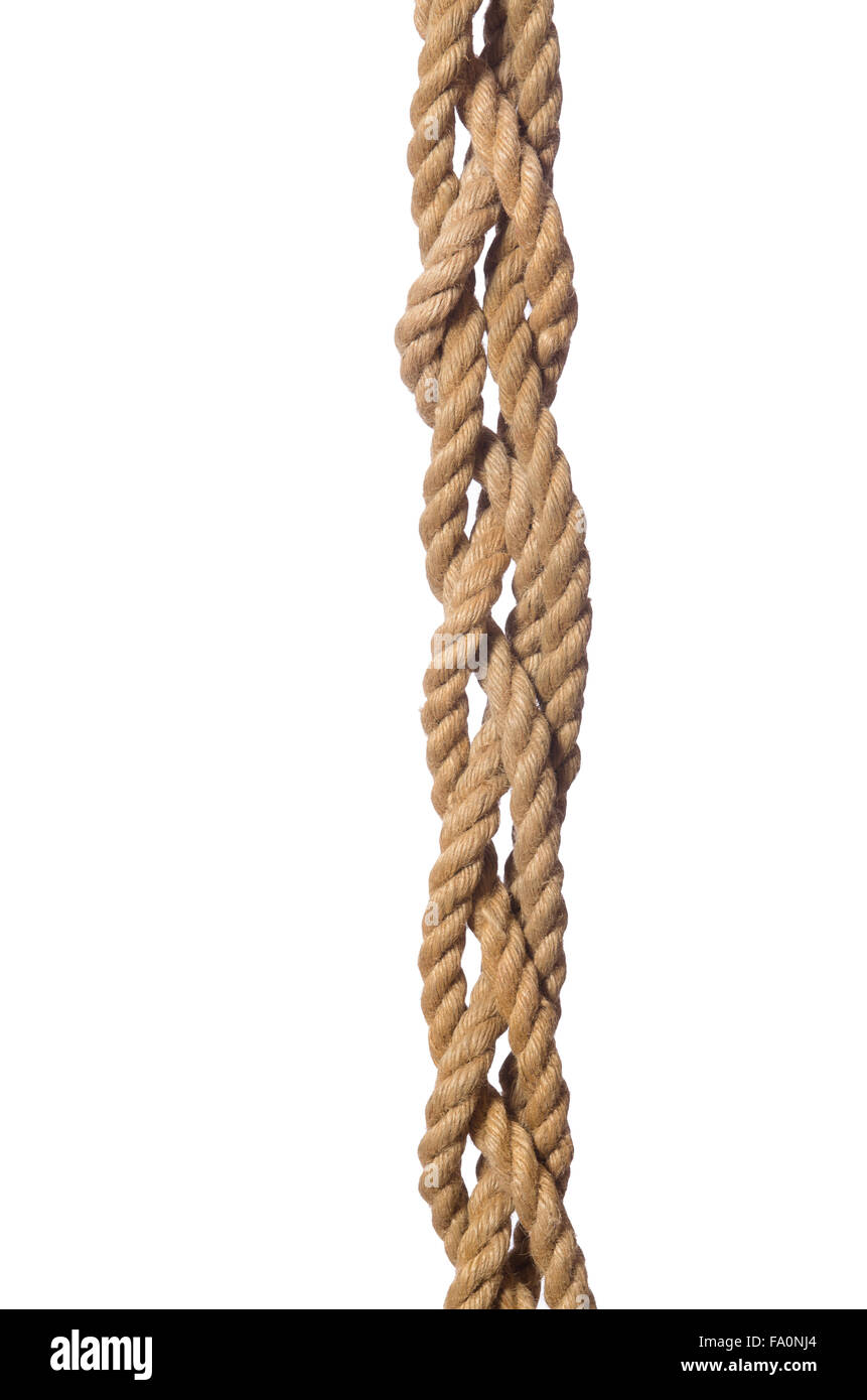 Rope isolated on the white background Stock Photo - Alamy