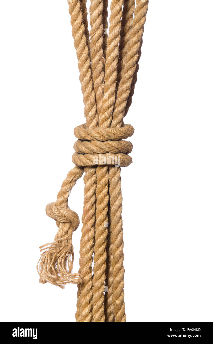 Rope isolated on the white background Stock Photo - Alamy