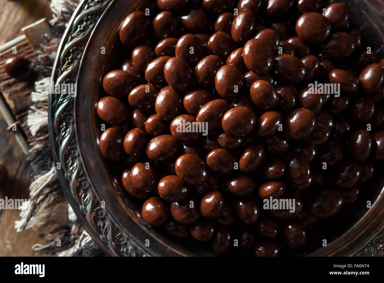 Chocolate Covered Espresso Coffee Beans Ready to Eat Stock Photo - Alamy