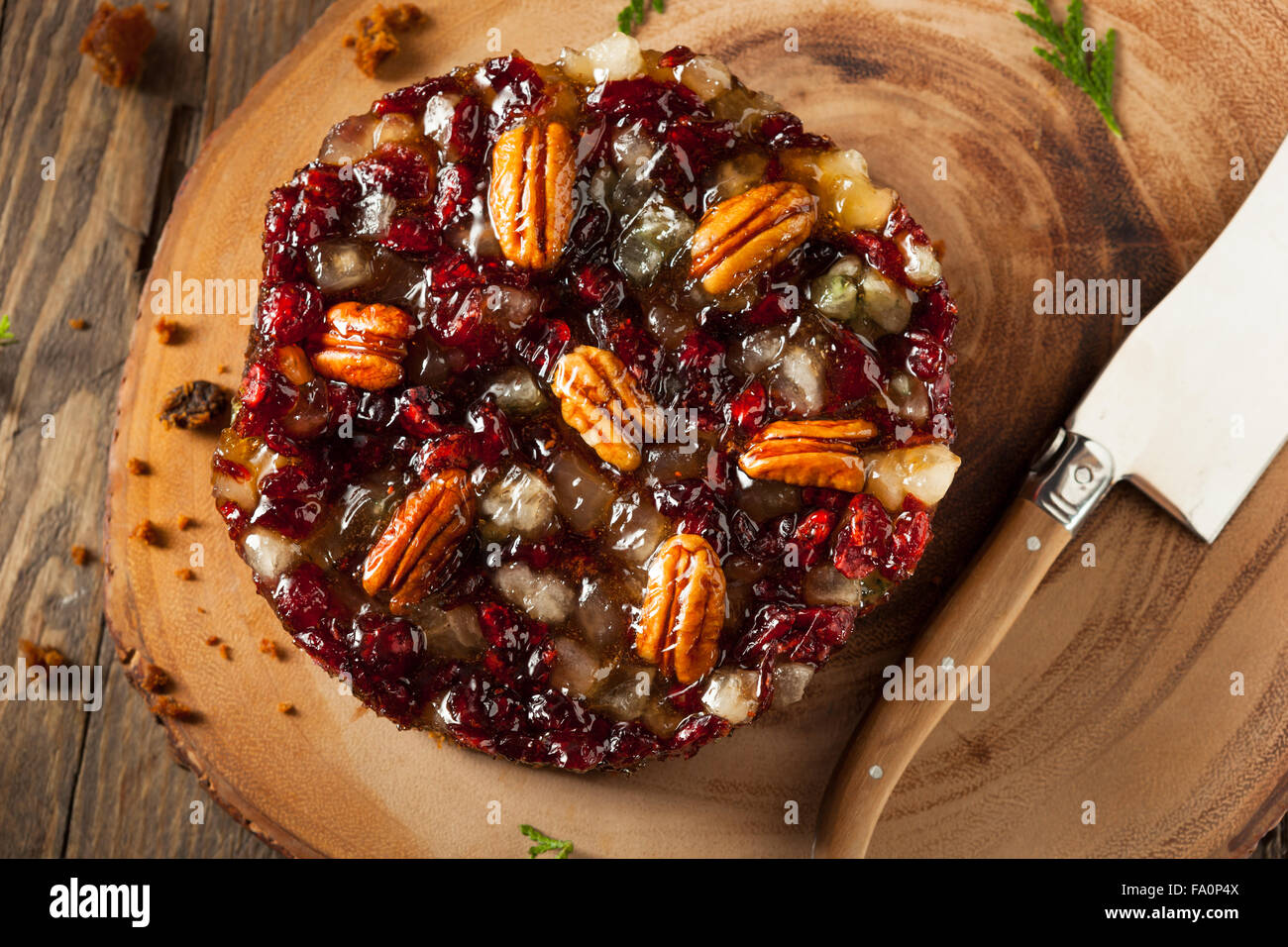 Festive Holiday Fruit Cake with Nuts and Berries Stock Photo - Alamy