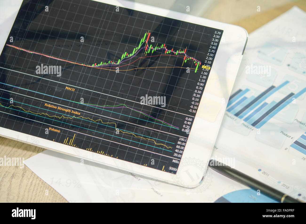 Business diagram on financial report.business concept Stock Photo - Alamy