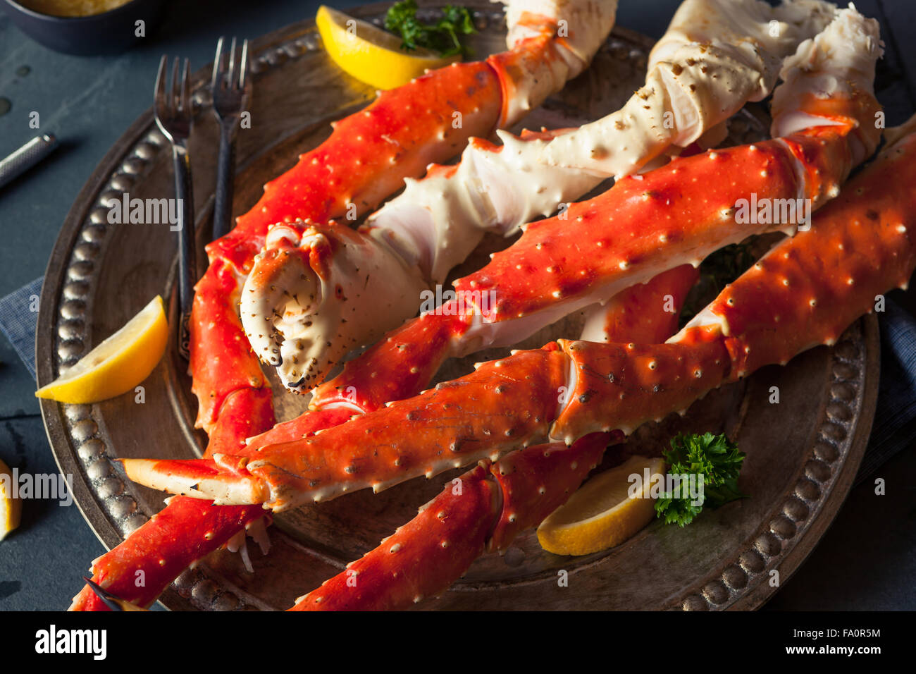 Organic alaskan king crab legs hi-res stock photography and images - Alamy
