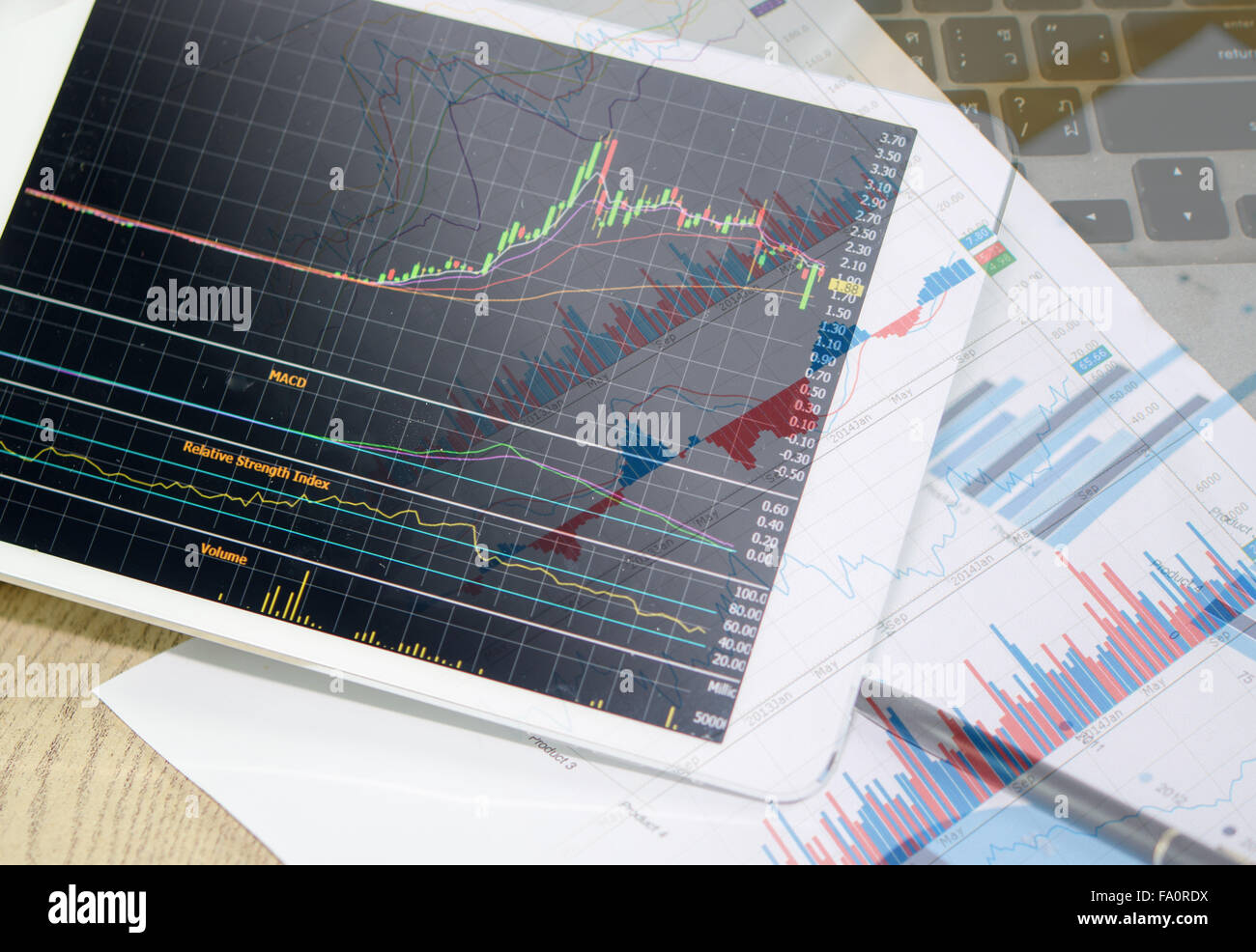 Analysing stock market with digital tablet Stock Photo - Alamy